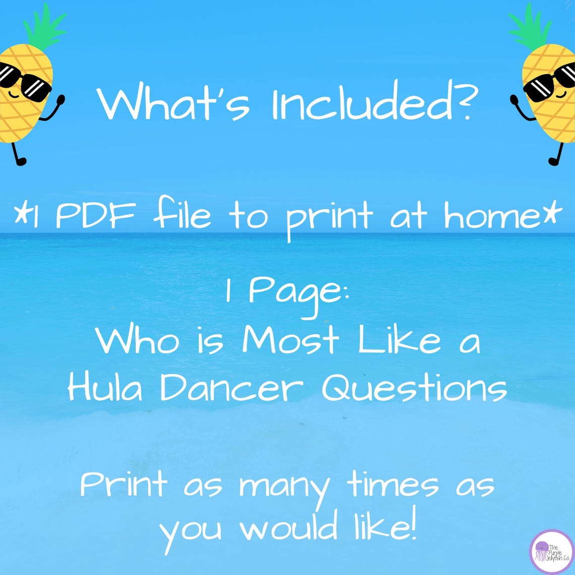Who is Most Like a Hula Dancer Game Printable Luau Party Idea, Hawaiian ...