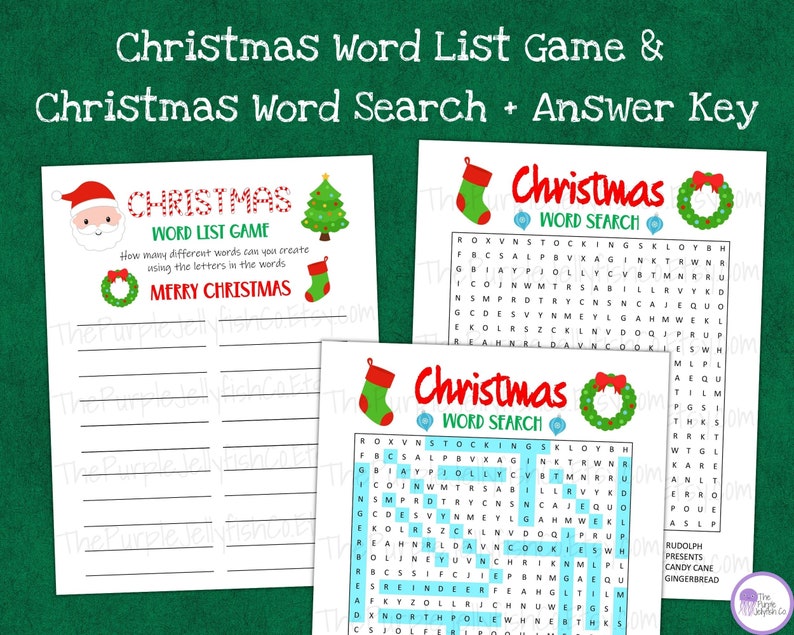 Christmas Game Bundle Printable, Christmas Activities for Kids ...