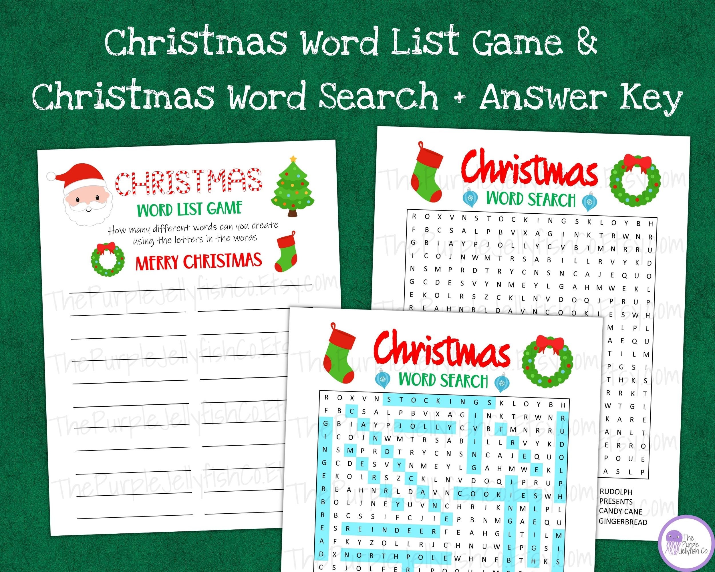 Christmas Game Bundle Printable, Christmas Activities for Kids ...