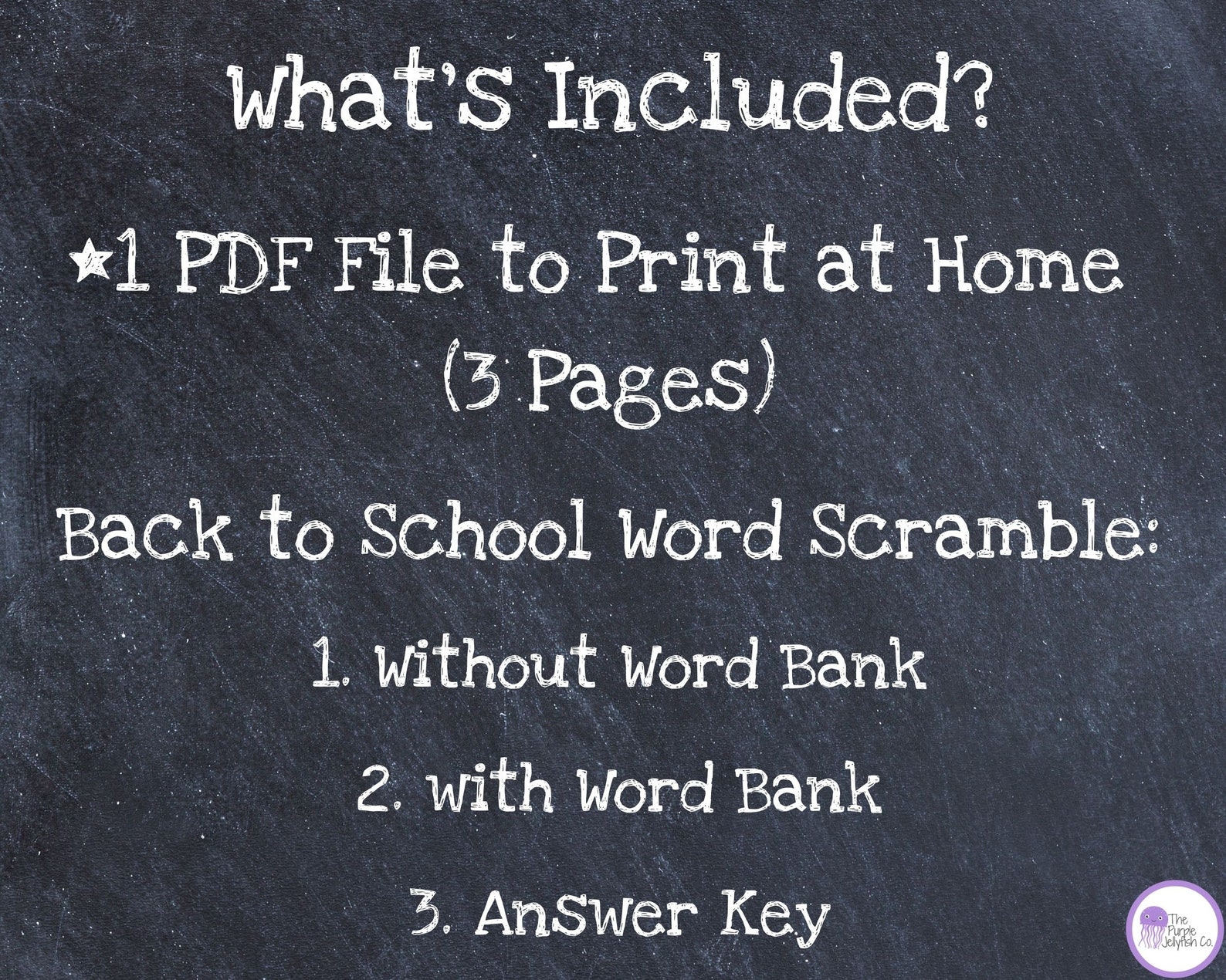 Back to School Word Scramble for Kids Printable First Day of School ...