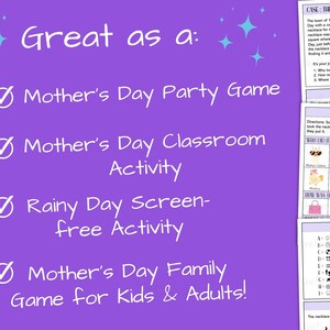 Mother's Day Mystery Game Printable for Kids, Escape Room Game for ...