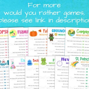 Would You Rather Game Printable Spring Activity for Kids, This or That ...
