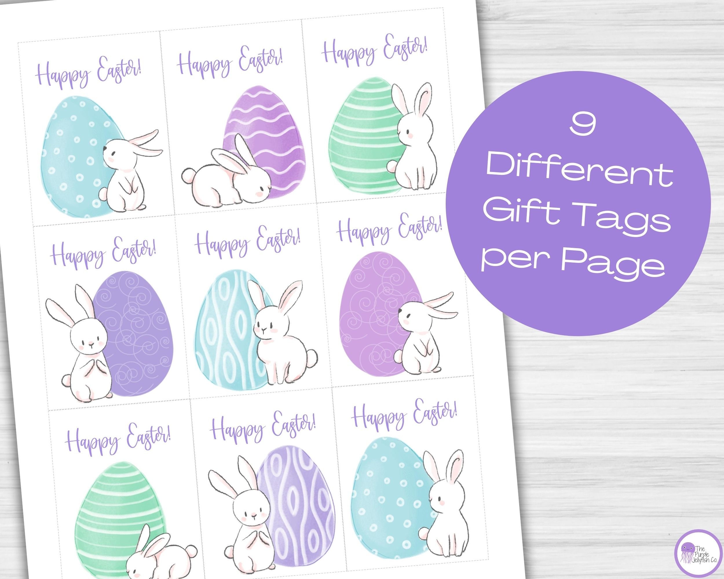 Easter Gift Tag Printable, Easter Basket Tag, Easter Bunny Tag, Happy ...