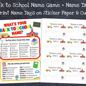 Back to School Game Bundle, First Day of School Activity Printable, Ice ...