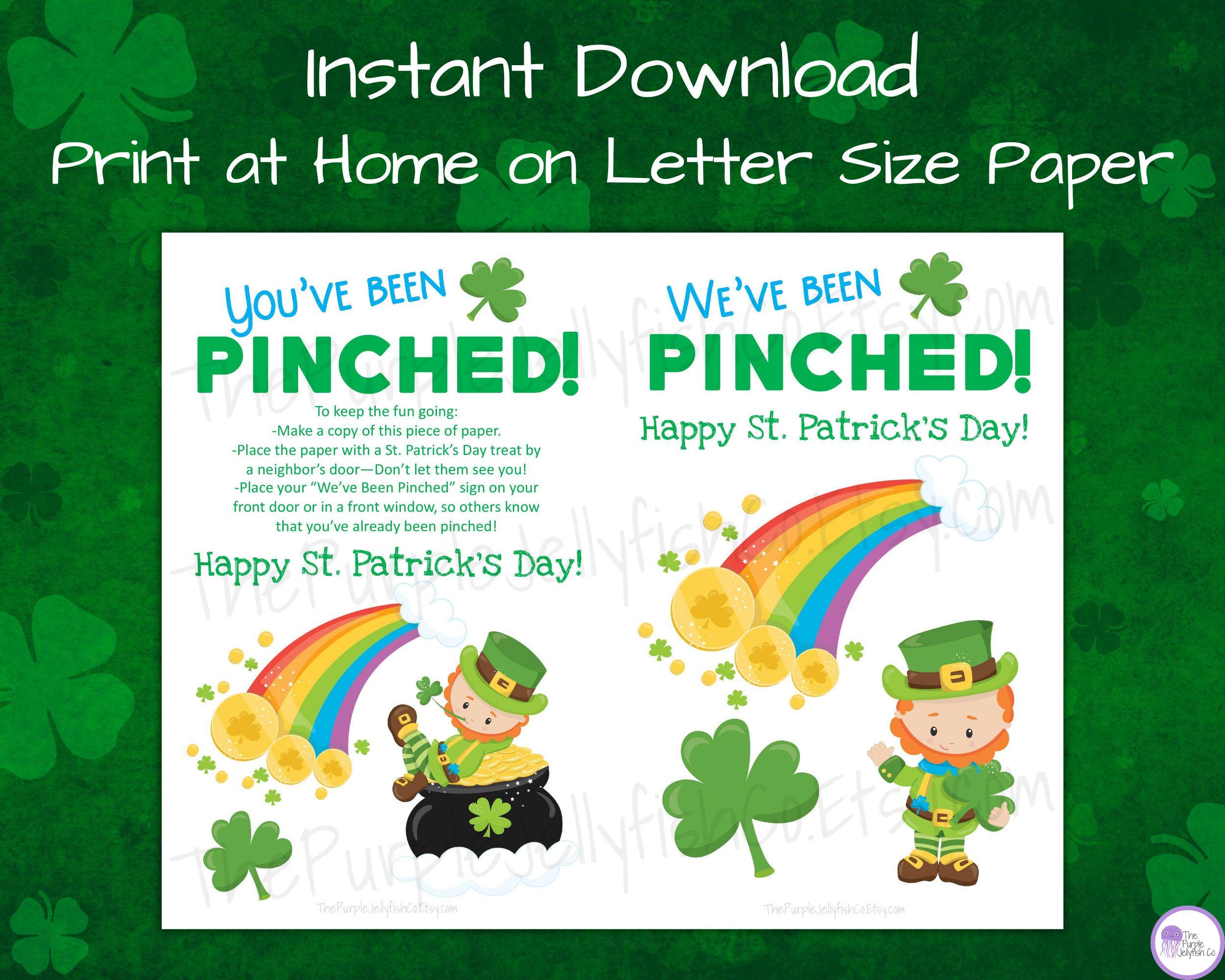 You've Been Pinched St. Patrick's Day Game for Kids Printable, St ...