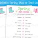 Spring This or That Game, Would You Rather Game, Spring Activity for ...