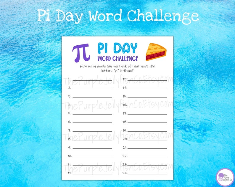 Pi Day Word Games Bundle, Printable Games for Kids, Word Game Printable ...