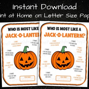 Who is Most Like a Jack-o-lantern, Halloween Party Games for Kids ...