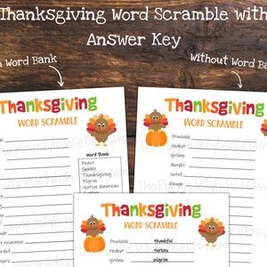 Thanksgiving Game Bundle Thanksgiving Games for Kids & - Etsy