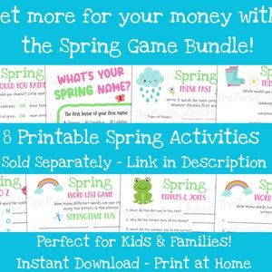 Spring A to Z Game, Printable Spring Game for Kids & Adults, Easter A-Z ...