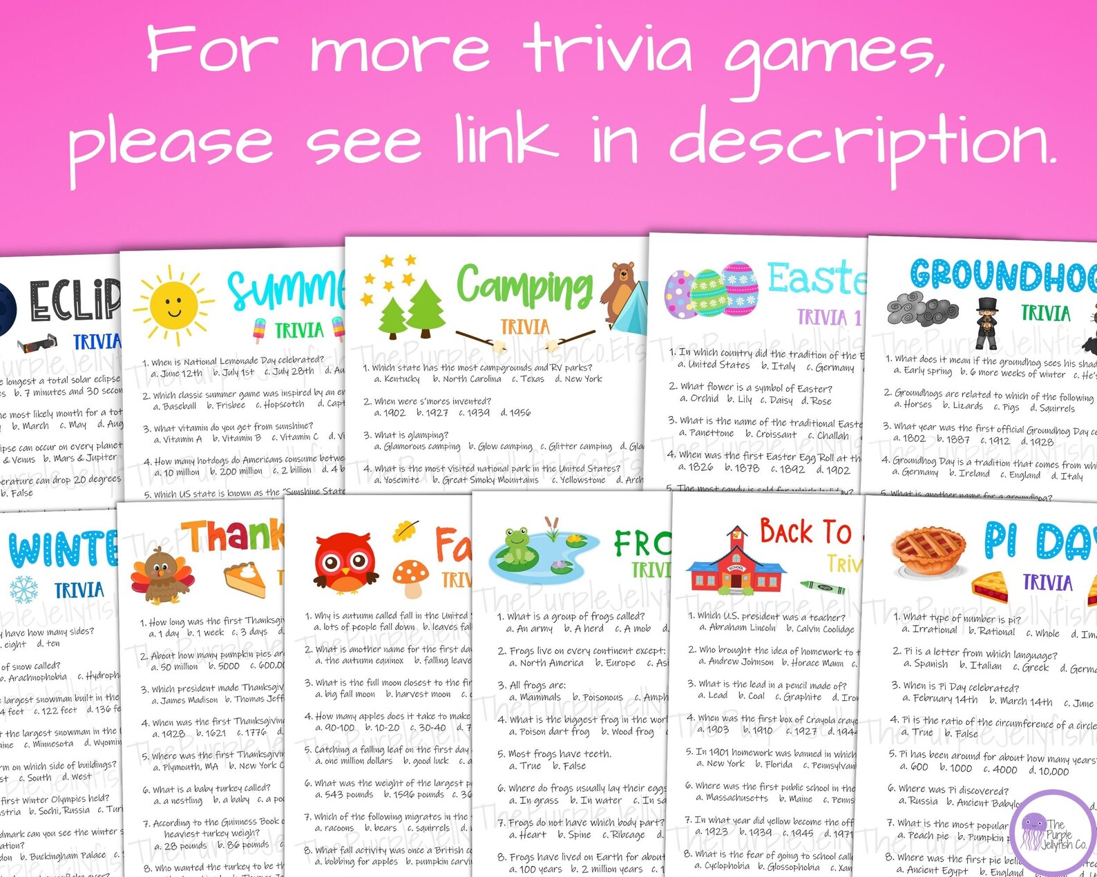 Ice Cream Trivia Game, Printable Summer Activity for Kids & Adults, Fun ...