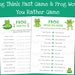 Frog Game Bundle, Printable Games for Kids, Frog Birthday Party Ideas ...