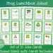 Frog Lunchbox Jokes, Printable Lunch Box Jokes, Frog Theme Lunch Box ...