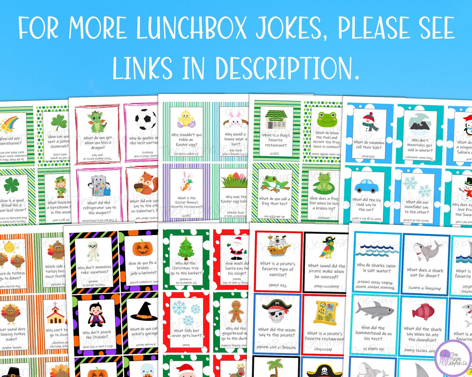 Spring Lunch Box Jokes for Kids Printable Lunchbox Notes, Funny Easter ...