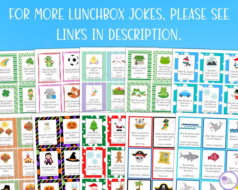 Spring Lunch Box Jokes for Kids Printable Lunchbox Notes, Funny Easter ...