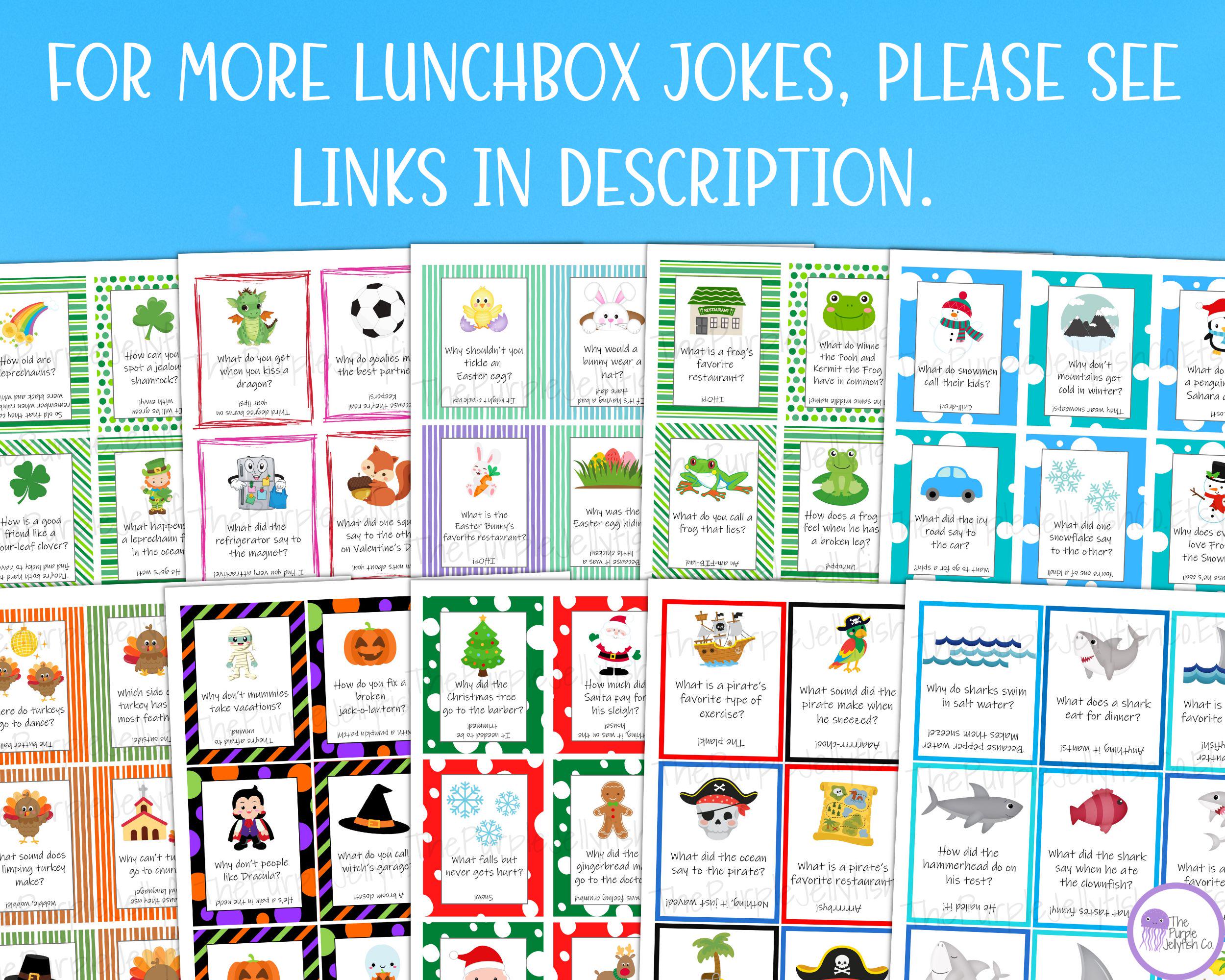 Spring Lunch Box Jokes for Kids Printable Lunchbox Notes, Funny Easter ...