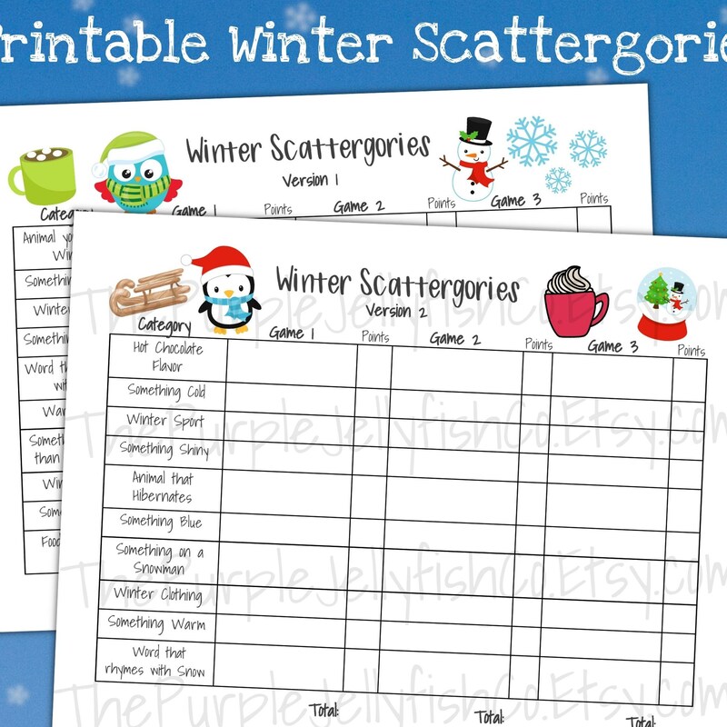 Scattergories Christmas - Etsy
