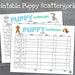 Puppy Scattergories Printable, Puppy Party Game, Dog Birthday, Puppy ...