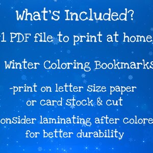 Winter Coloring Bookmark, Color Your Own Bookmarks, Christmas Activity ...