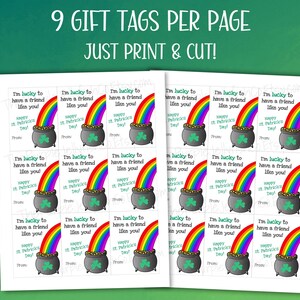 St Patricks Day Gift Tags Printable, Kids St. Patrick's Day Cards ...