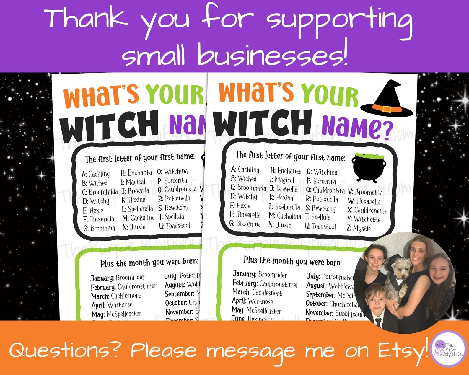 What's Your Witch Name Game, Halloween Party Games Printable, Halloween ...