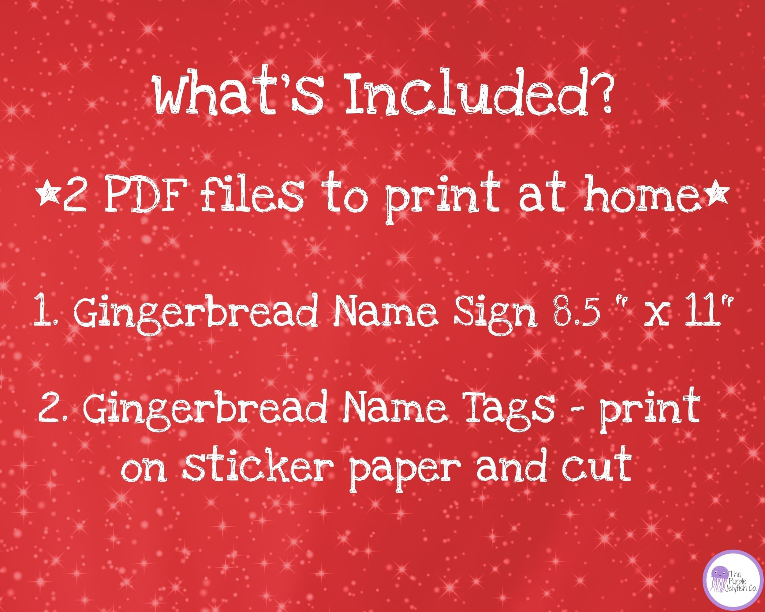 What's Your Gingerbread Name Game, Gingerbread House Decorating Party ...