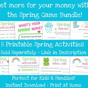 Spring This or That Game, Would You Rather Game, Spring Activity for ...