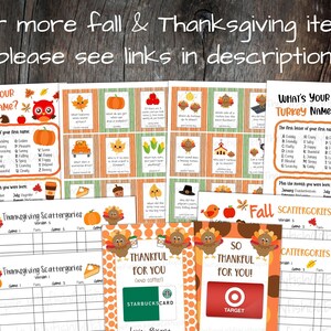 Fall Think Fast Game Printable Fall Activity for Kids & Adults, Autumn ...
