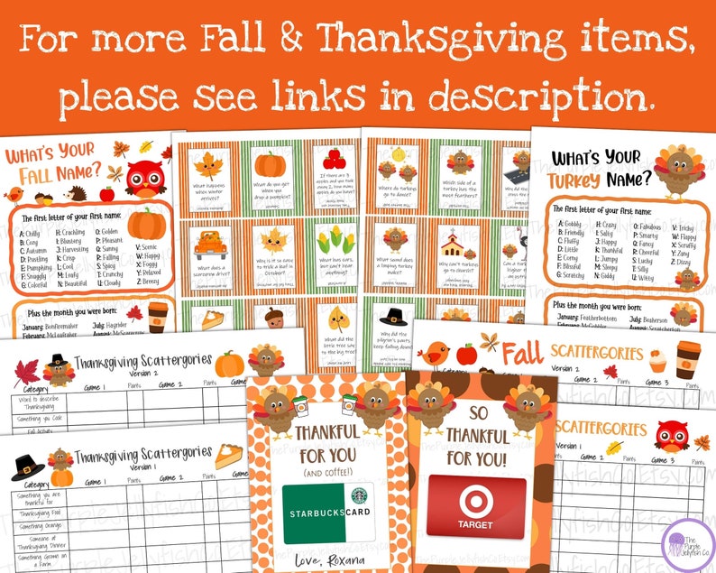 Fall Word List Game, Fall Game Printable, Autumn Activity for Kids, Fun ...