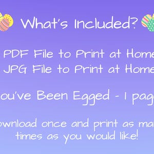 You've Been Egged Easter Game Printable, Easter Egg Hunt, Easter ...