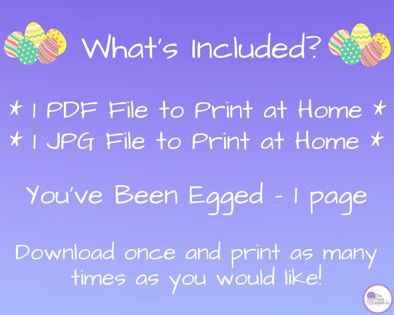 You've Been Egged Easter Game Printable, Easter Egg Hunt, Easter ...