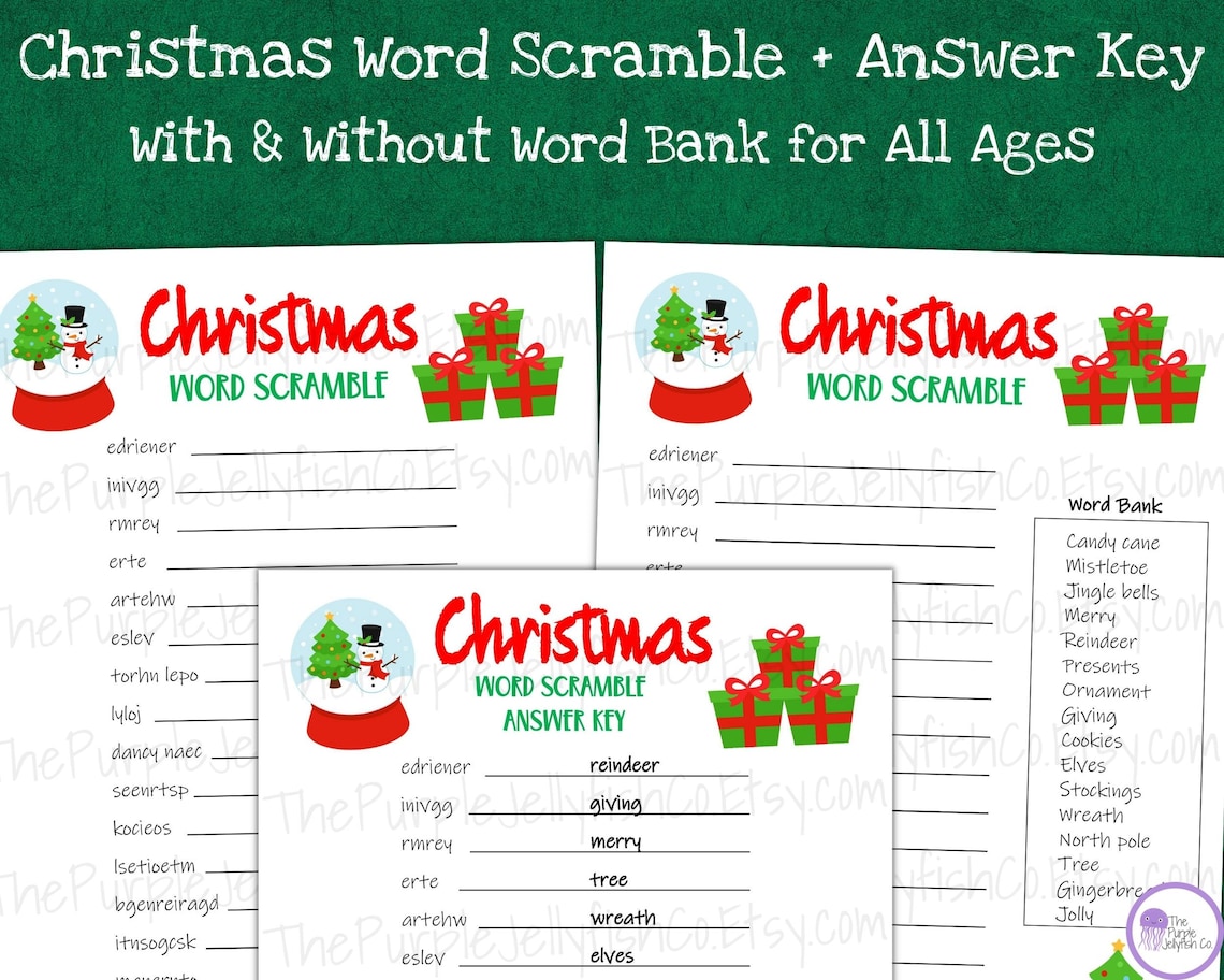 Christmas Game Bundle Printable Christmas Activities for - Etsy
