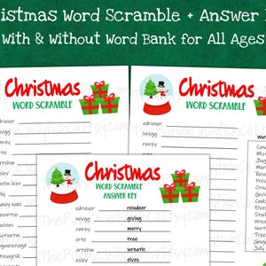 Christmas Game Bundle Printable, Christmas Activities for Kids ...
