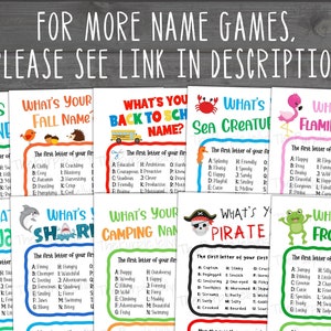 Whats Your Pirate Name Game, Talk Like a Pirate Day Idea, Pirate Party ...