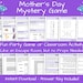 Mother's Day Mystery Game Printable for Kids, Escape Room Game for ...