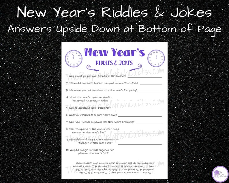 Printable New Year's Party Games for Kids & Adults, New Years Eve Games ...