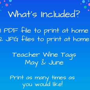Teacher Wine Tag, Teacher Appreciation Week Tag Printable, End of Year ...