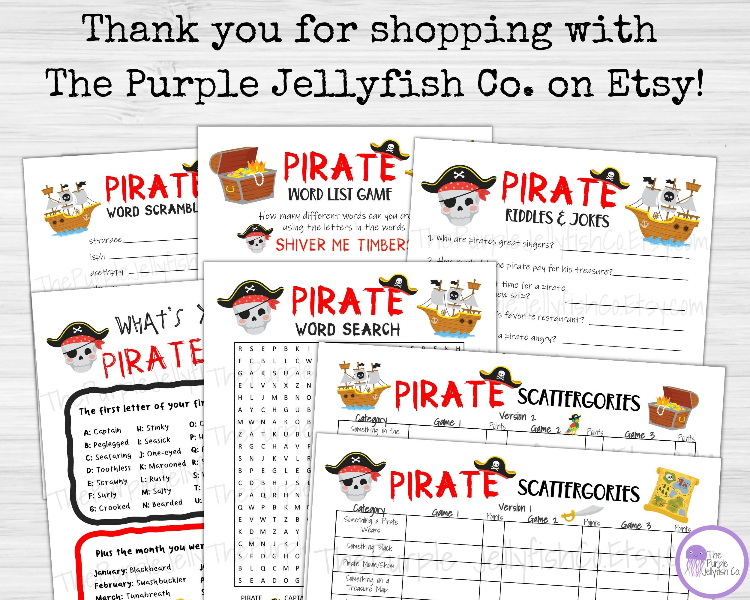 Pirate Games for Kids, Pirate Printables, Talk Like a Pirate Day ...