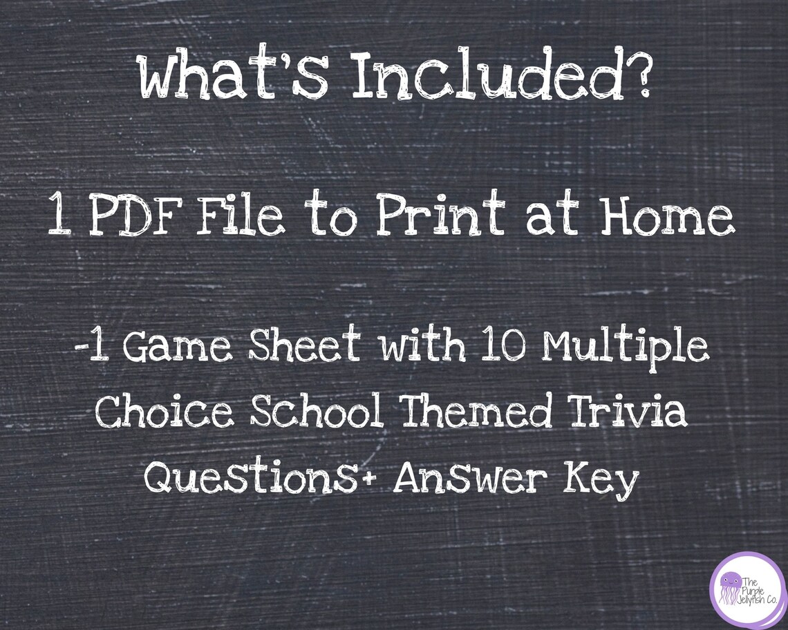 Back to School Trivia Game Printable Beginning of Year Icebreaker ...