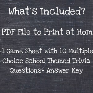 Back to School Trivia Game Printable Beginning of Year Icebreaker Game ...