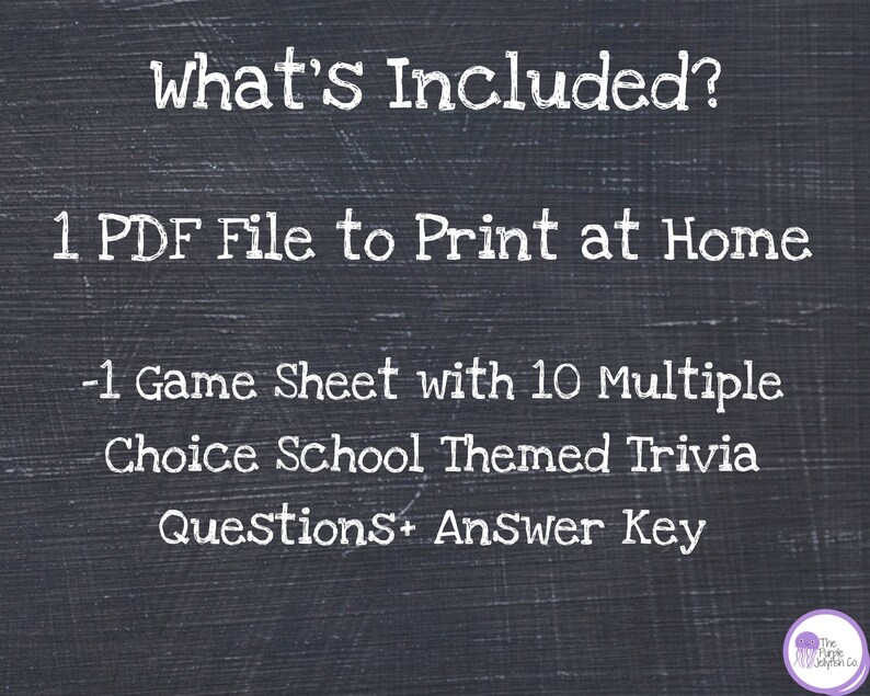 Back to School Trivia Game Printable Beginning of Year Icebreaker Game ...