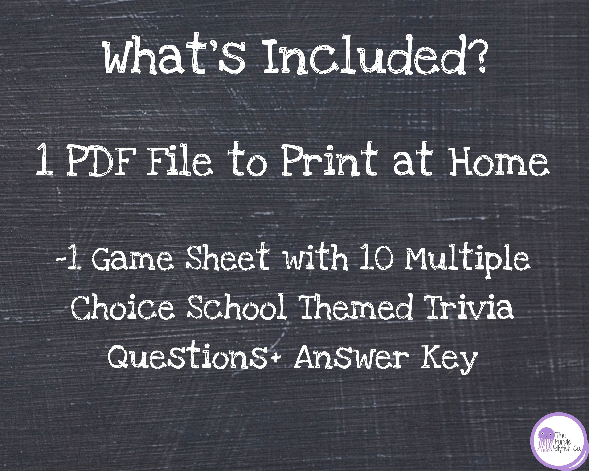 Back to School Trivia Game Printable Beginning of Year Icebreaker ...