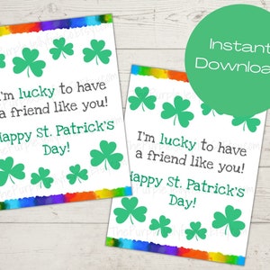 St. Patrick's Day Gift Tags Printable, Lucky to Have You St. Patty's ...