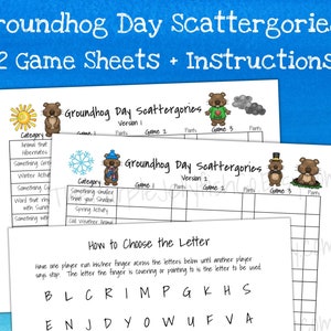 Groundhog Day Game Bundle, Groundhog Activities for Kids Printable ...
