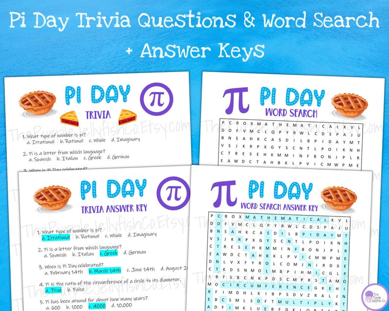 Pi Day Game Bundle, Pi Day Activities for Kids, Pi Day Party Ideas, Fun ...