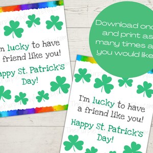 St. Patrick's Day Gift Tags Printable, Lucky to Have You St. Patty's ...