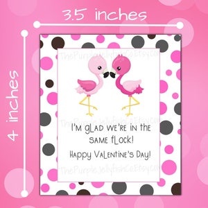 Flamingo Valentines Day Cards for Kids School, Printable Valentines for ...