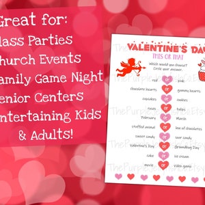 Valentines This or That Game Printable, Valentines Day Would You Rather ...