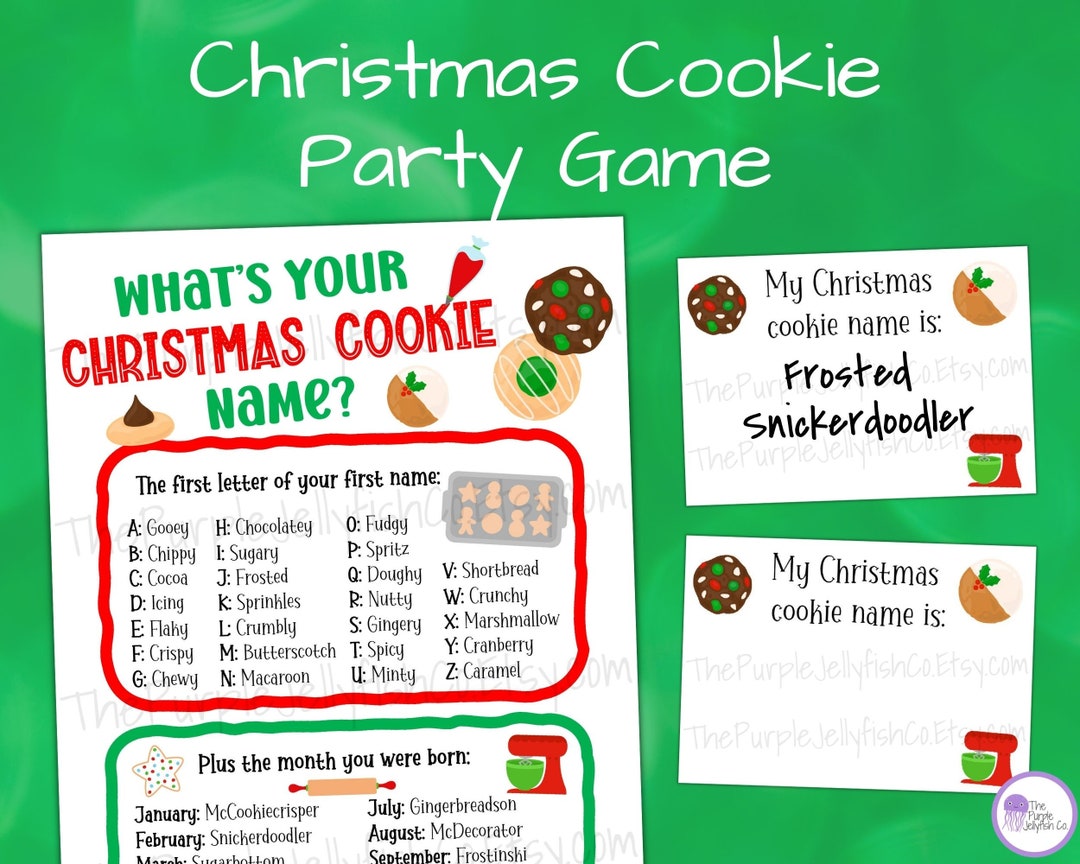 Christmas Cookie Game Printable, Christmas Cookie Decorating Party ...