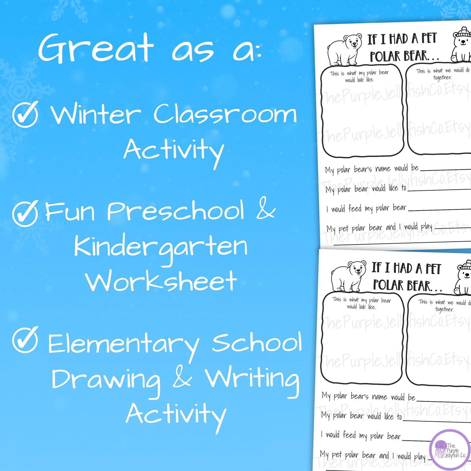 Winter Activity for Kids, Polar Bear Christmas Worksheet, Winter ...